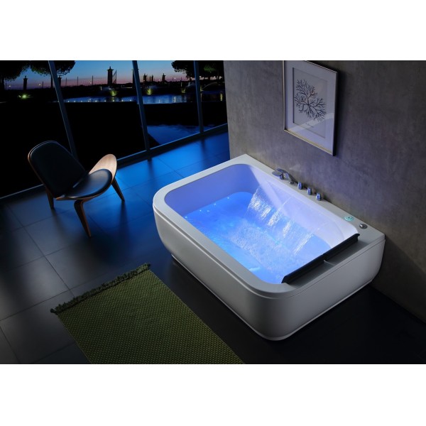 Quality Massage Bathtub With Double Waterfall For  2 Person for sale