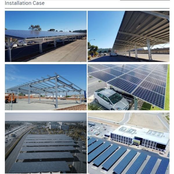 Quality Industrial Park Solar Panel Carport Structure Customized for Customer Requiremen for sale