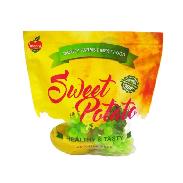 Quality Custom Logo Transparent Cherry Grape Fruit Stand up Pouch with Zipper and Handle Recyclable Plastic Packaging Bags for sale