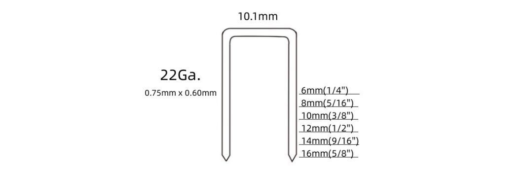 22 Gauge 1406 Staples for Upholstery with High Quality 14 Series