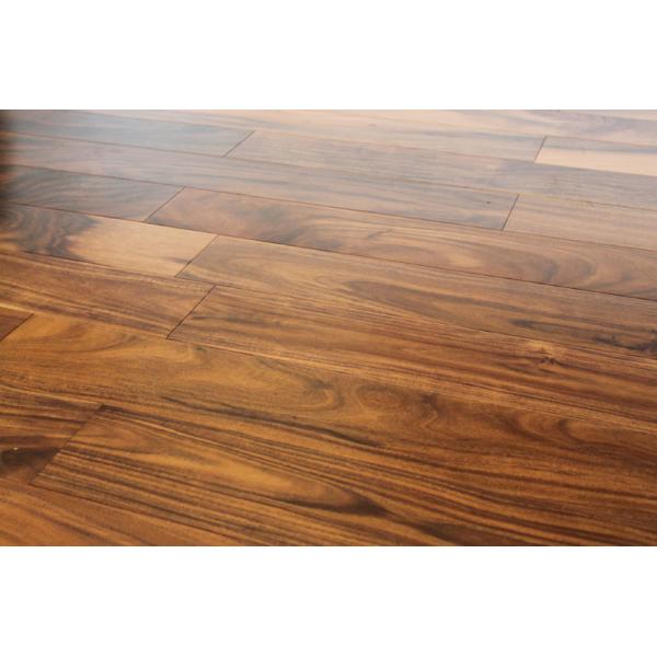 Quality smooth Small Leaf Acacia/Asian Walnut Engineered Hardwood Flooring for sale