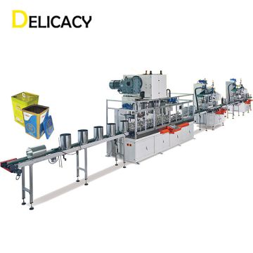 Quality 18L Rectangular Square Oil Tin Making Machine 30CPM For Paint Can Production for sale