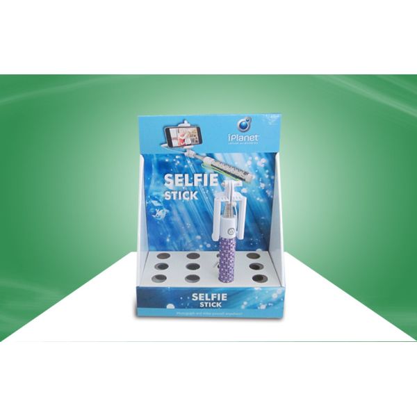 Quality Blue Customized Cardboard Countertop Displays , Assemble Retail Counter Displays for sale