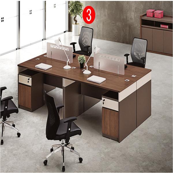 Quality Four Person Workstation Office Furniture Partitions / Aluminum Office Table for sale