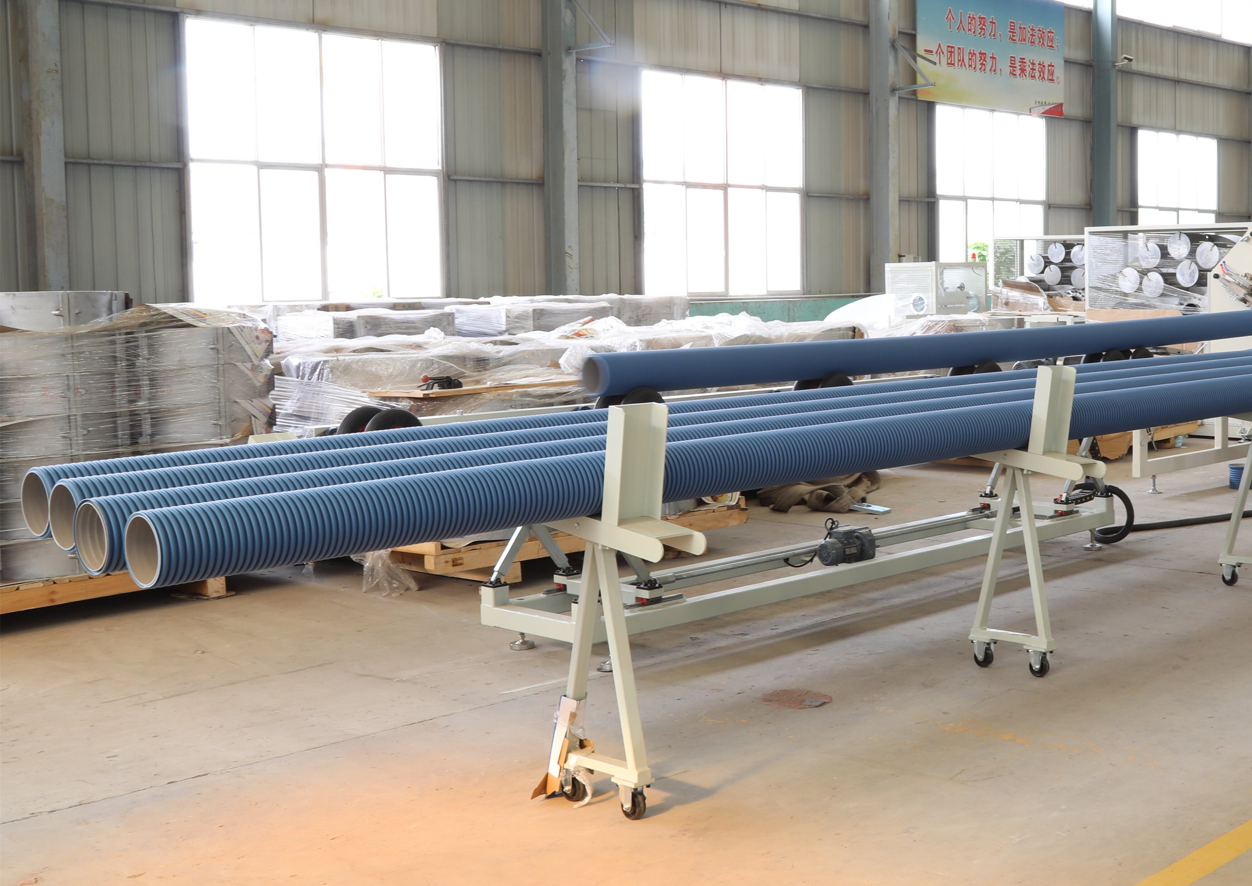 Quality Double Wall Corrugated Pipe Extruding Machine Drainage HDPE PP Pipe Production for sale