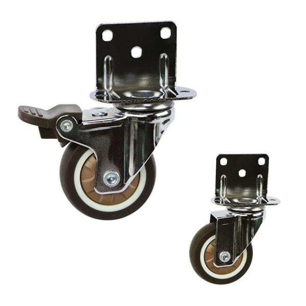 Quality 75mm TPR Furniture Swivel Casters For Chairs Cabinets for sale