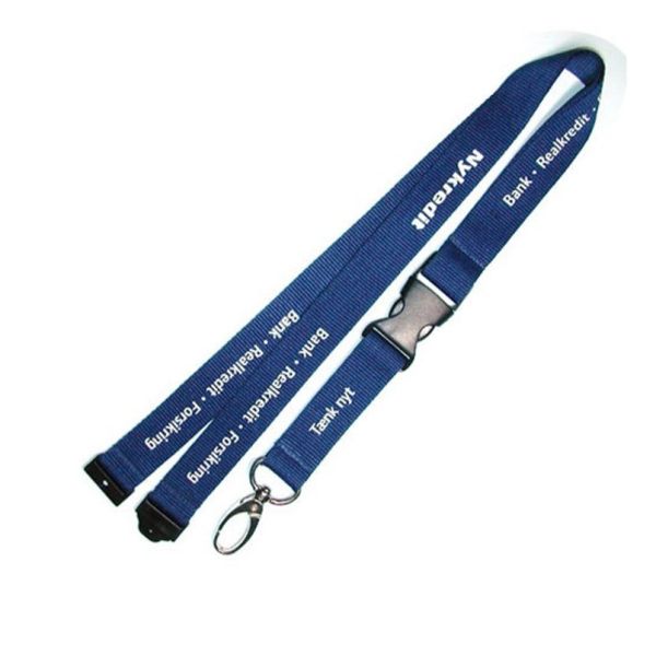 Quality Personalized Breakaway Flat Polyester Lanyard Plastic Woven Pantone Color for sale