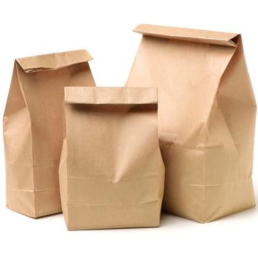 Quality Recycled Kraft Paper Take Away Packaging Restaurant Bags Food Delivery for sale