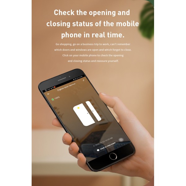 Quality White Zigbee Window Door Sensor Wifi Door Alarm System App Remote Control for sale
