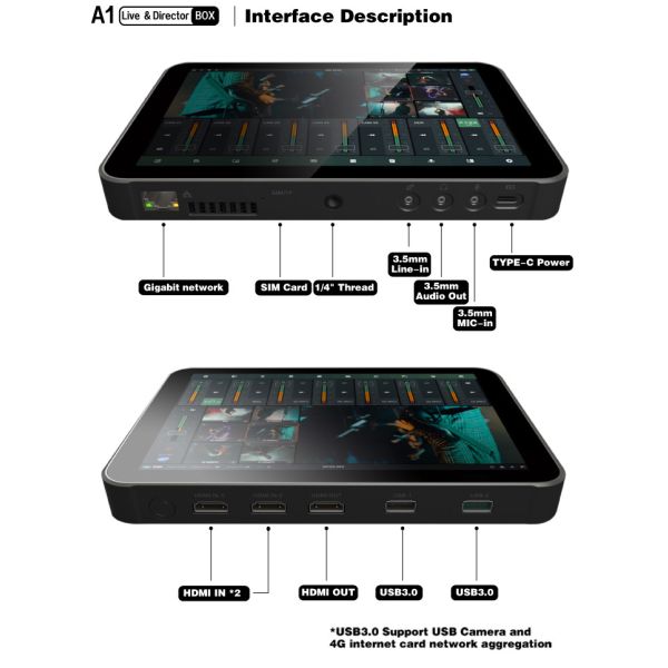Quality Hdmi Pro Broadcast Video Switcher Mixer Encoder Android CPU Based For Live for sale