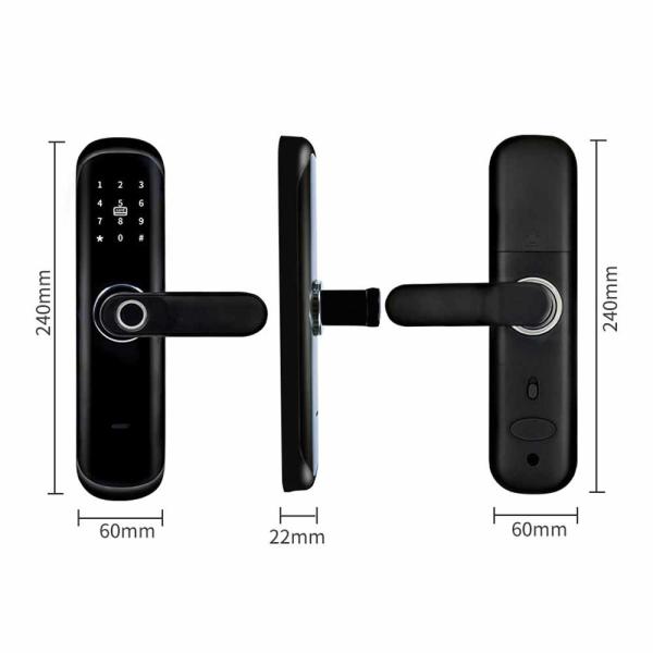 Quality Biometric Fingerprint Keypad Keyless Door Lock Smart Home Tuya APP Wifi for sale