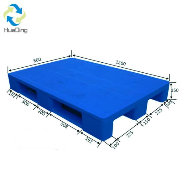 Quality Recyclable HUADING 1200*800 Single Faced Style Euro Plastic Pallet for sale