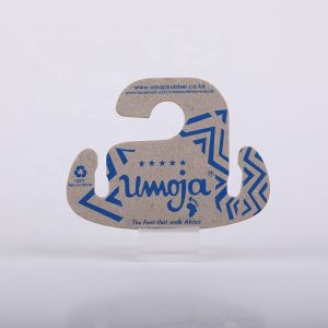 Quality 3mm Thickness Flip Flop Paper Hanger Biodegradable Cardboard Flip Flops Holder for sale