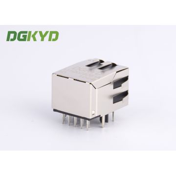 Quality 1000 BASE Network jack Cat6 RJ45 Connector with EMI fingers RoHS compliance for sale