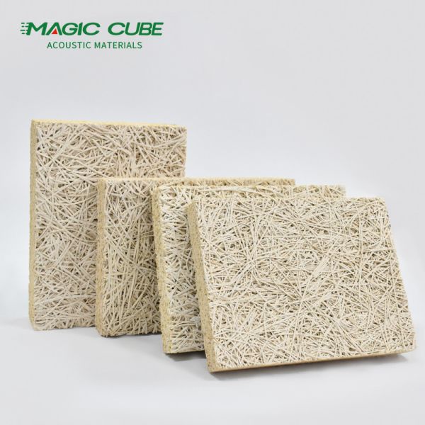 Quality Rectangle Wood Wool Acoustic Panel 15mm Thickness For Acoustic Ceiling for sale