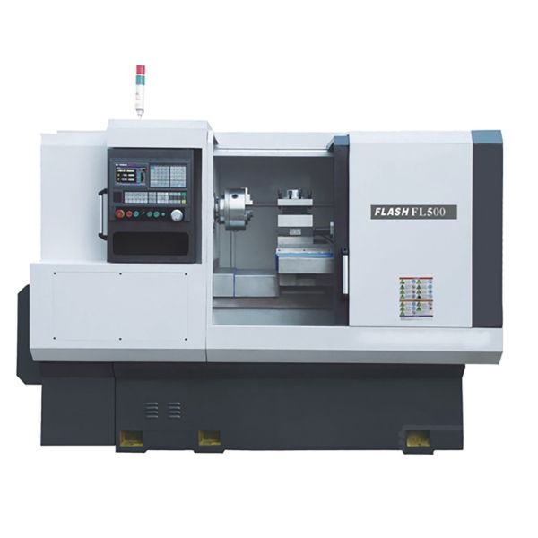 Quality FL550 Flat Bed CNC Lathe Linear Guideway Manual chuck 12