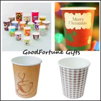 Quality Customed Biodegradable Disposable Paper Cups For Coffee And Water Shop Bar for sale