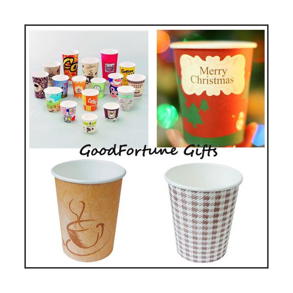 Quality Customed Biodegradable Disposable Paper Cups For Coffee And Water Shop Bar for sale