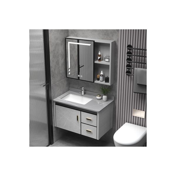 Quality Combination Toilet Insectproof Mirror Wash Basin Cabinet Ceramic Rock Plate Integrated for sale