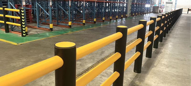 Flexible Pedestrian Barrier  Anti-Collision Guardrails Warehouse Safety Barrier Traffic Guardrails