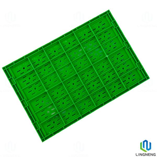 Quality 27L Lightweight Folding Crate Box Vegetable Fruit Turnover Mesh Crate With for sale