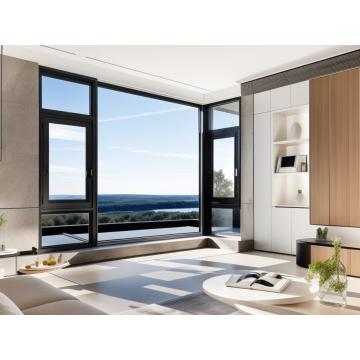 Sleek Aluminium Casement Windows Swing Opening Powder Coating