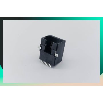 Quality 1x1 Ethernet Molex RJ45 Modular Jack 18.1L Black Horizontal Plastic Material for sale