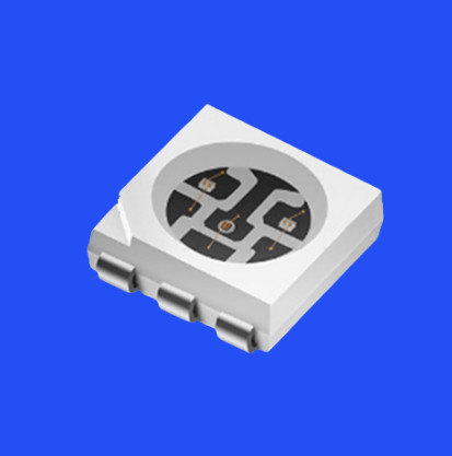 Quality SMD5050 RGB LED Diode 5.0x5.0mm PCT Bracket 120deg 6pins Clear Lens 0.6W LED Chip for sale