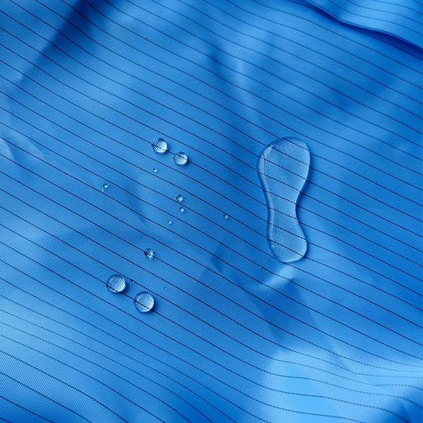 Quality Fluid Repellent Static Control Clean Room ESD Polyester Fabric With 5mm Carbon Stripe for sale