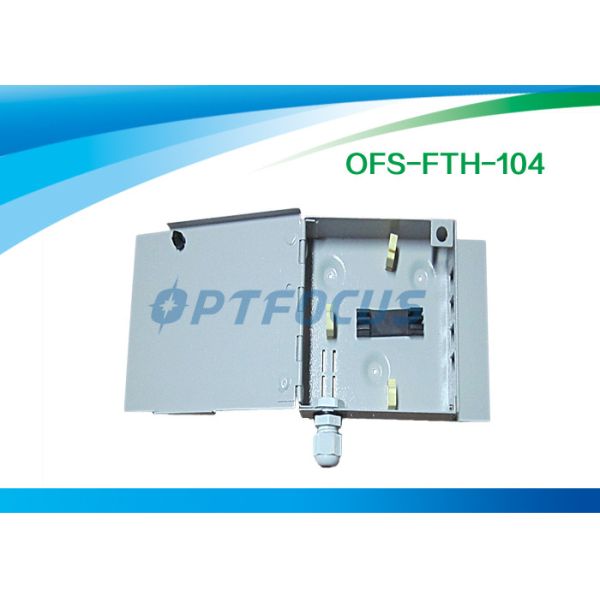 Quality 4 Core 2 Holes Cable Ports Termination Box  Fiber 0.25 kg Φ5 Φ10 Wall Type for sale