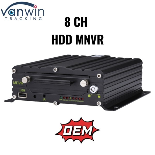 Quality 8-channel Hard Disk Mobile Network Video Recorder Professional Vehicle Monitoring System For Truck Bus Fleet for sale