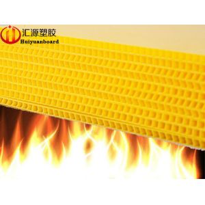 Quality 8mm Reusable Fireproof Yellow Corrugated Plastic Sheets for sale