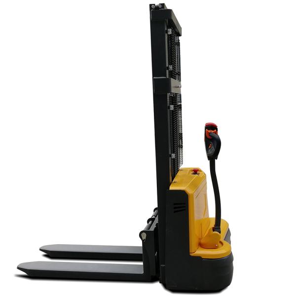 Quality CE 680mm Fork PU Wheel Pedestrian Electric Pallet Stacker for sale