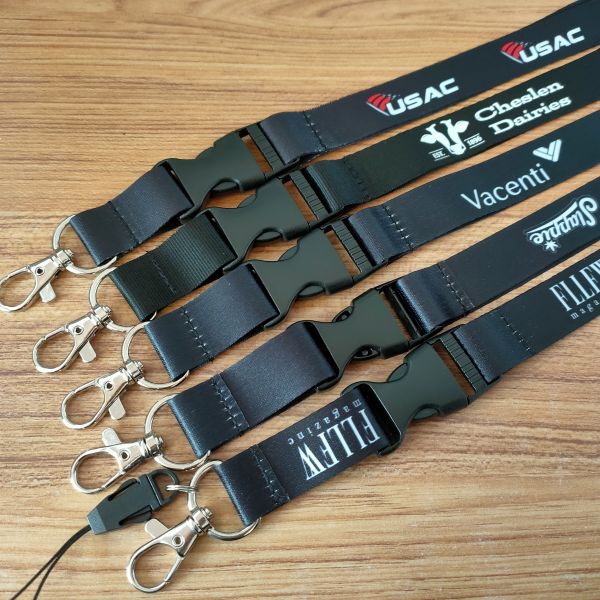 Quality Silk Accessories Dye Sublimation Polyester Lanyards for Keychain Custom Logo 900 for sale
