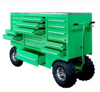 Quality Automotive Tool Cart With Stainless Steel Wheels Garage Storage for sale