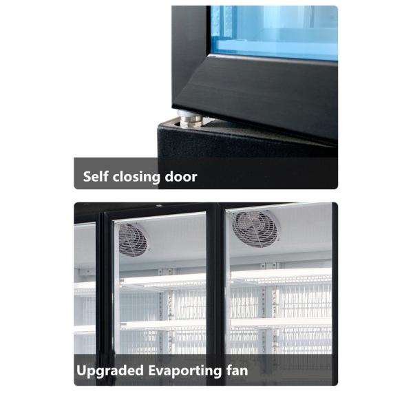 Quality Double Door Commercial Restaurant Refrigerator 1350W Anti Collision for sale