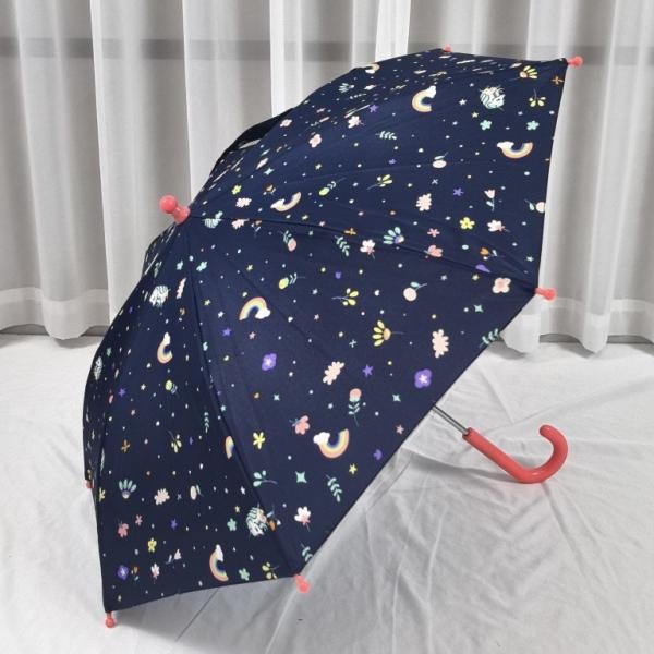 Quality Rainbow Kids Umbrella Long Handle Safe and Easy to Open for Kindergarten for sale