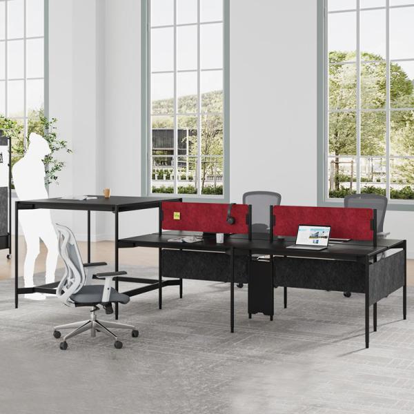 Quality Red Black 6-Person Office Workstation Desk BS-W101 for sale