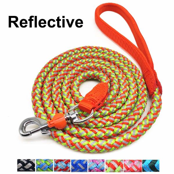 Quality Comfortable Nylon Dog Walking Leash Padded Rope Light Weight Weather Proof for sale