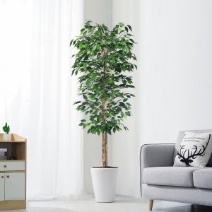 Quality Flame Retardant H180cm Artificial Ficus Plant , Ficus Fake Tree Natural Look for sale