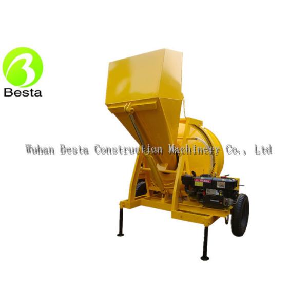 Quality JZR350H Diesel Concrete Mixer with Hydraulic Hooper 560L , Diesel Cement Mixer for sale