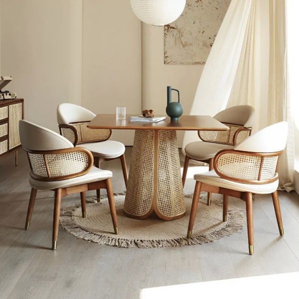 Quality 80x80 Solid Wood Pedestal Dining Room Table Round Sets for sale