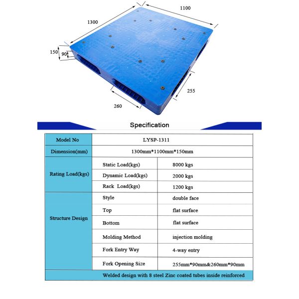 Quality Euro Size HDPE Pallets 4000kg Load Lightweight Plastic Pallets for sale