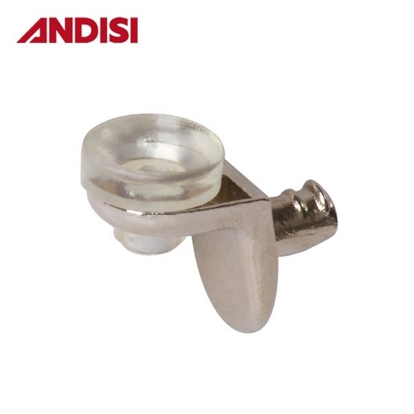Quality Zinc Alloy Glass Clip Clamp Bracket Holder for Cabinet Shelf Other Furniture Hardware for sale
