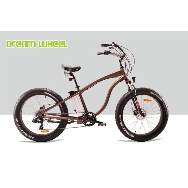 Quality 48V 500W Electric Beach Cruiser Bikes , 26