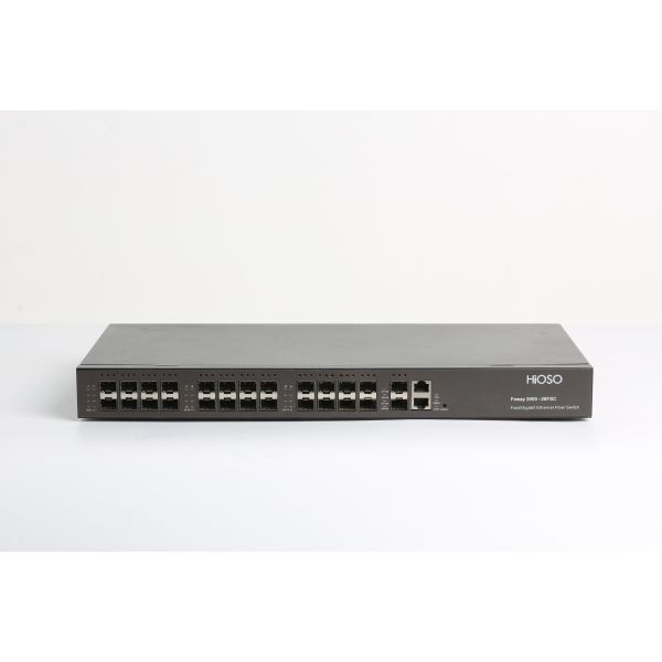 Quality Black Simple Structure CCC Certification Multimode Fiber Switch 28 Ports for sale