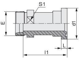 Metric Male Bite Type SAE Flange 3000 Psi Adapter Fitting