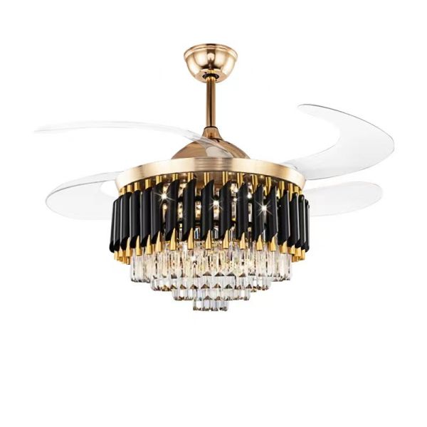 Quality 52 Inch LED 20W Modern Retractable DC Motor Ceiling Fan With Light for sale