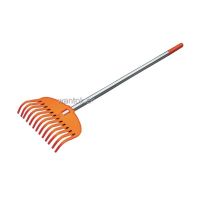Quality Telescopic Aluminium Handle Plastic Garden Rake for Easy Leaf and Debris for sale