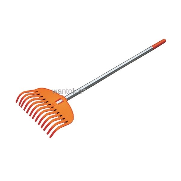 Quality Telescopic Aluminium Handle Plastic Garden Rake for Easy Leaf and Debris for sale